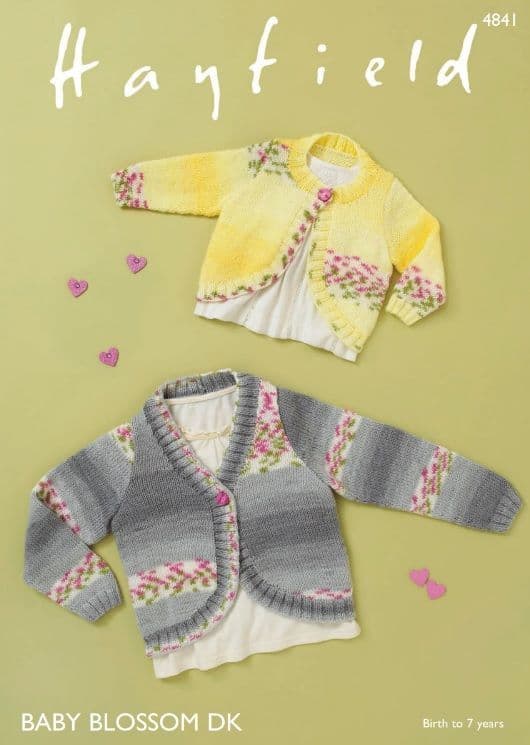 Hayfield Babies/Girls Cardigans Knitting Pattern in Blossom DK - 4841 ...