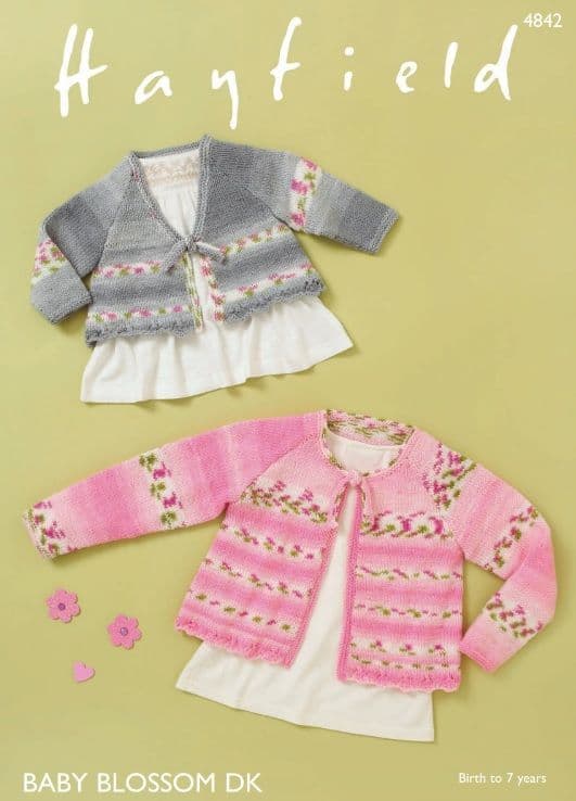 Hayfield Babies/Girls Tops Knitting Pattern in Blossom DK - 4842 PDF ...