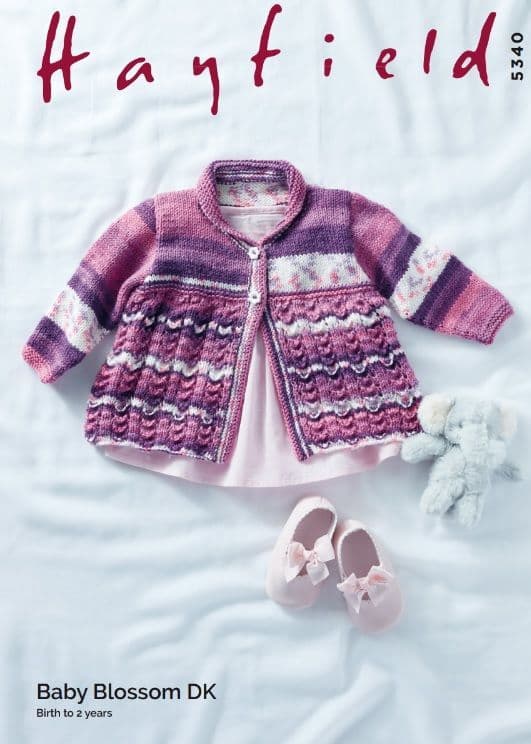 Hayfield Babies Matinee Coat Knitting Pattern in Blossom DK - 5340 PDF ...