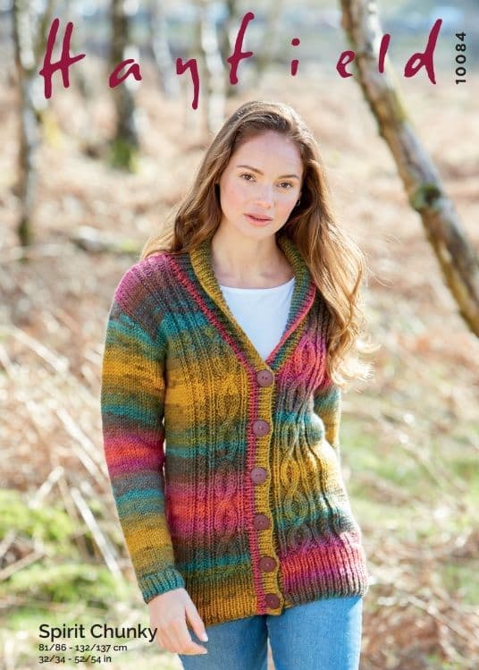 Hayfield Ladies Cardigan Knitting Pattern in Spirit Chunky - 10084 PDF ...