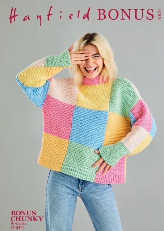 Hayfield Ladies Sweater Knitting Pattern in Bonus Chunky - 10601 PDF ...