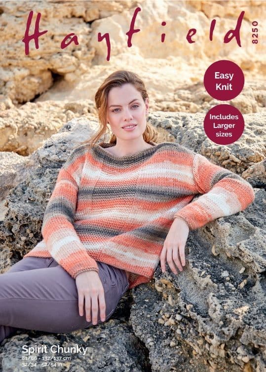 Hayfield Ladies Sweater Knitting Pattern in Spirit Chunky - 8250 PDF ...