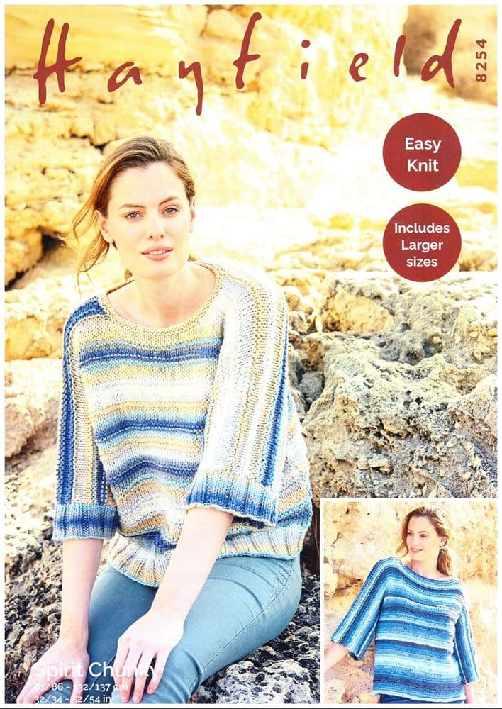 Hayfield Ladies Sweaters Knitting Pattern in Spirit Chunky 8254