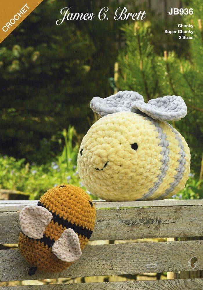 James C Brett Bumble Bees Toys Crochet Pattern in Flutterby Chunky ...