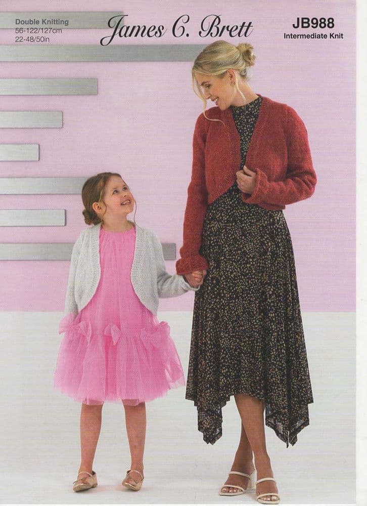 James C Brett Cardigan Knitting Pattern JB988