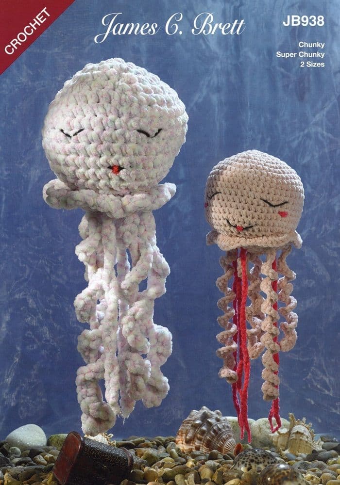 James C Brett Jellyfish Toys Crochet Pattern in Flutterby Chunky ...