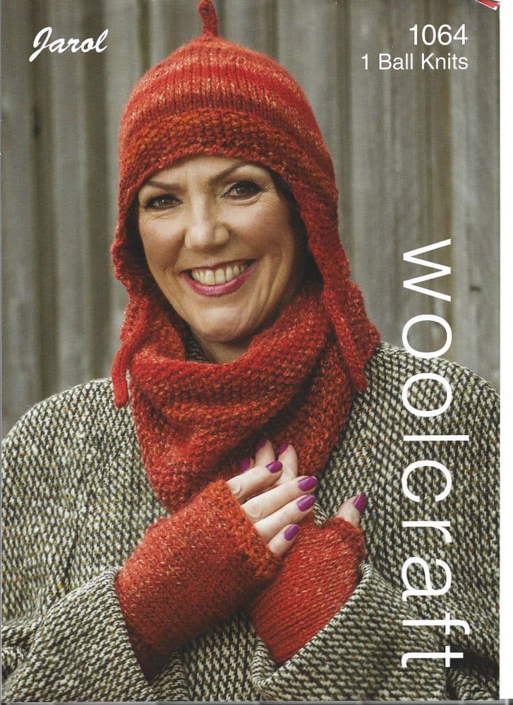 Jarol Peruvian Style Hat Cowl and Fingerless Mittens 1064