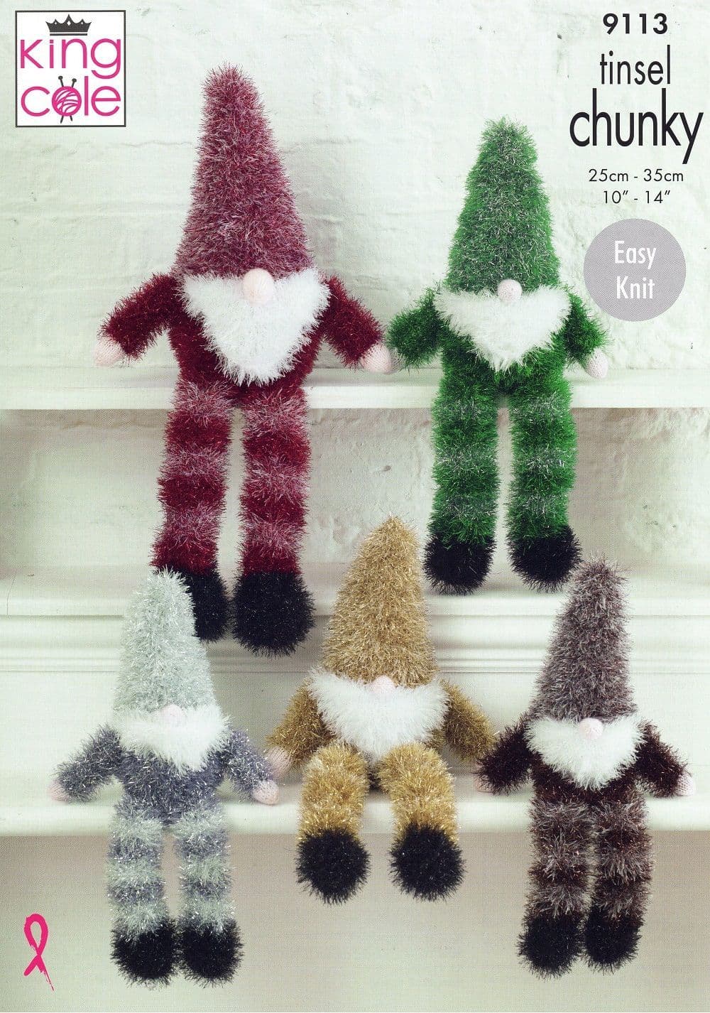 King Cole Gnomes Knitting Pattern in Tinsel Chunky 9113