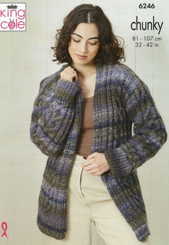 King Cole Ladies Sweater & Cardigan Knitting Pattern in Cottagespun ...