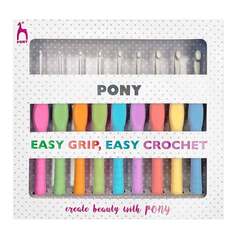 Pony Easy Grip Easy Crochet Hook Set Pack of 9