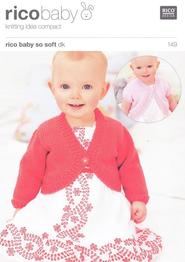 Rico Babies Cardigans Knitting Pattern in Baby So Soft DK 149