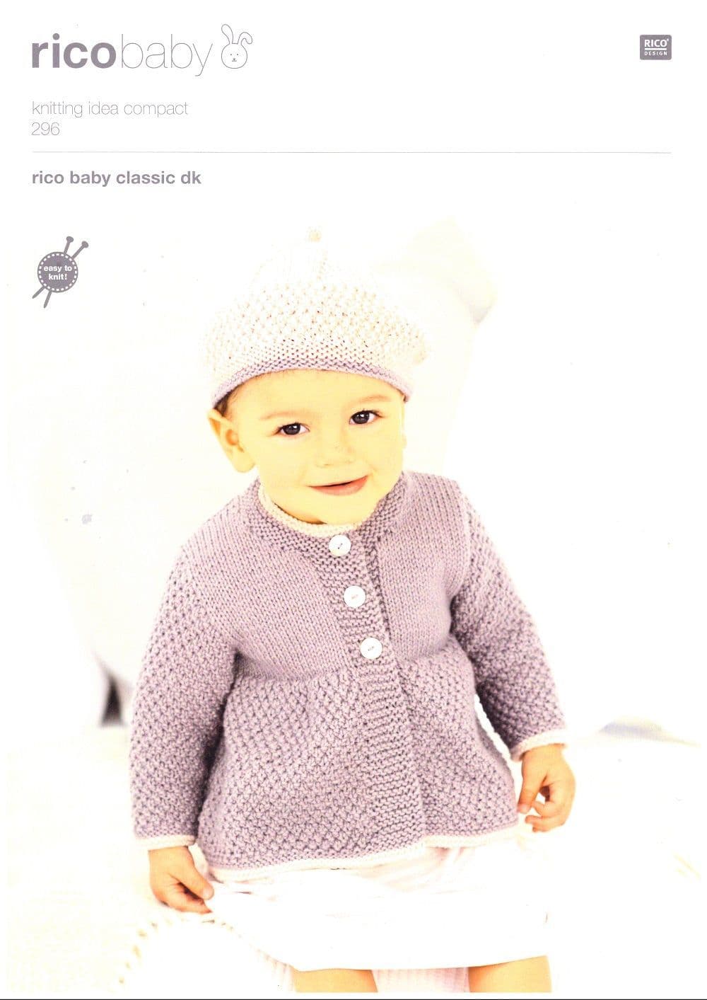 Rico Babies/Childrens Coats and Berets Knitting Pattern in Rico Baby ...