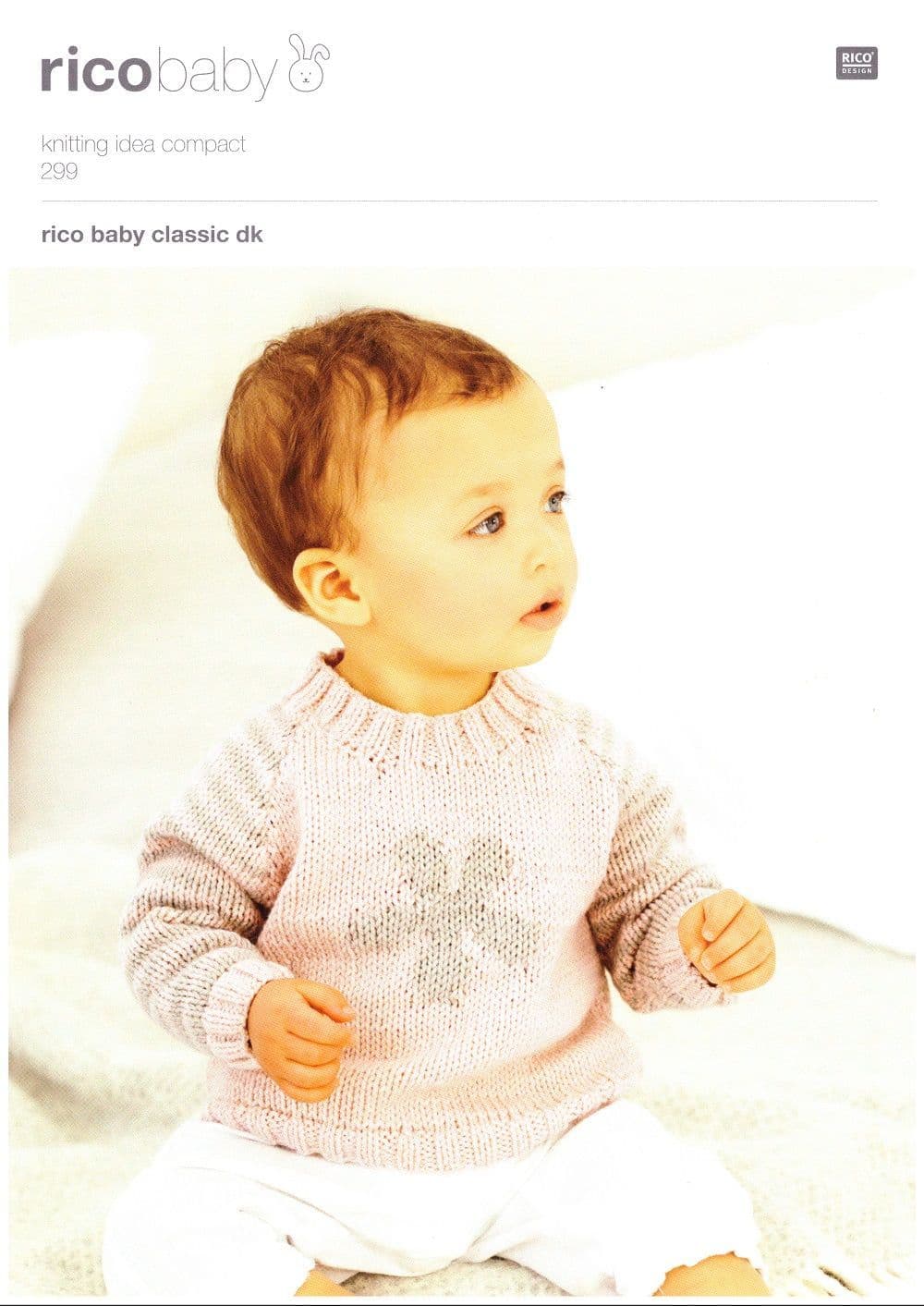 Rico Babies/Childrens Sweater Knitting Pattern in Rico Baby Classic DK 299