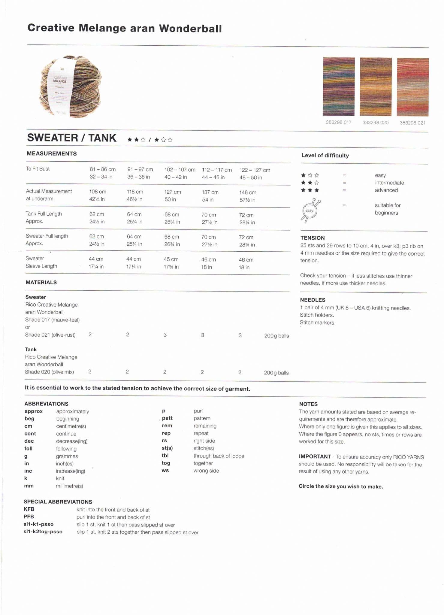 Rico Ladies Sweater Knitting Pattern in Creative Alpaca Melange Aran 1205