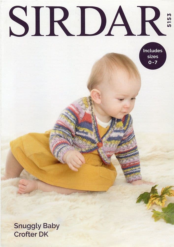 Sirdar Babies Boleros Knitting Pattern in Snuggly Baby Crofter DK 5153