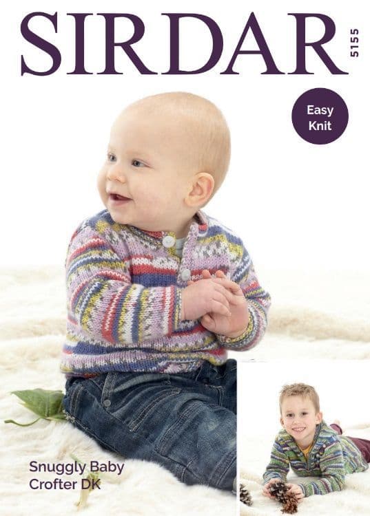 Sirdar Babies/Boys Sweater & Cardigan Knitting Pattern in Baby Crofter ...