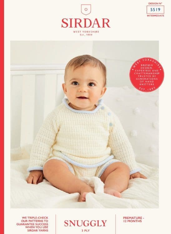 Sirdar Babies Sweater & Shorts Knitting Pattern in Snuggly 3ply - 5519 ...