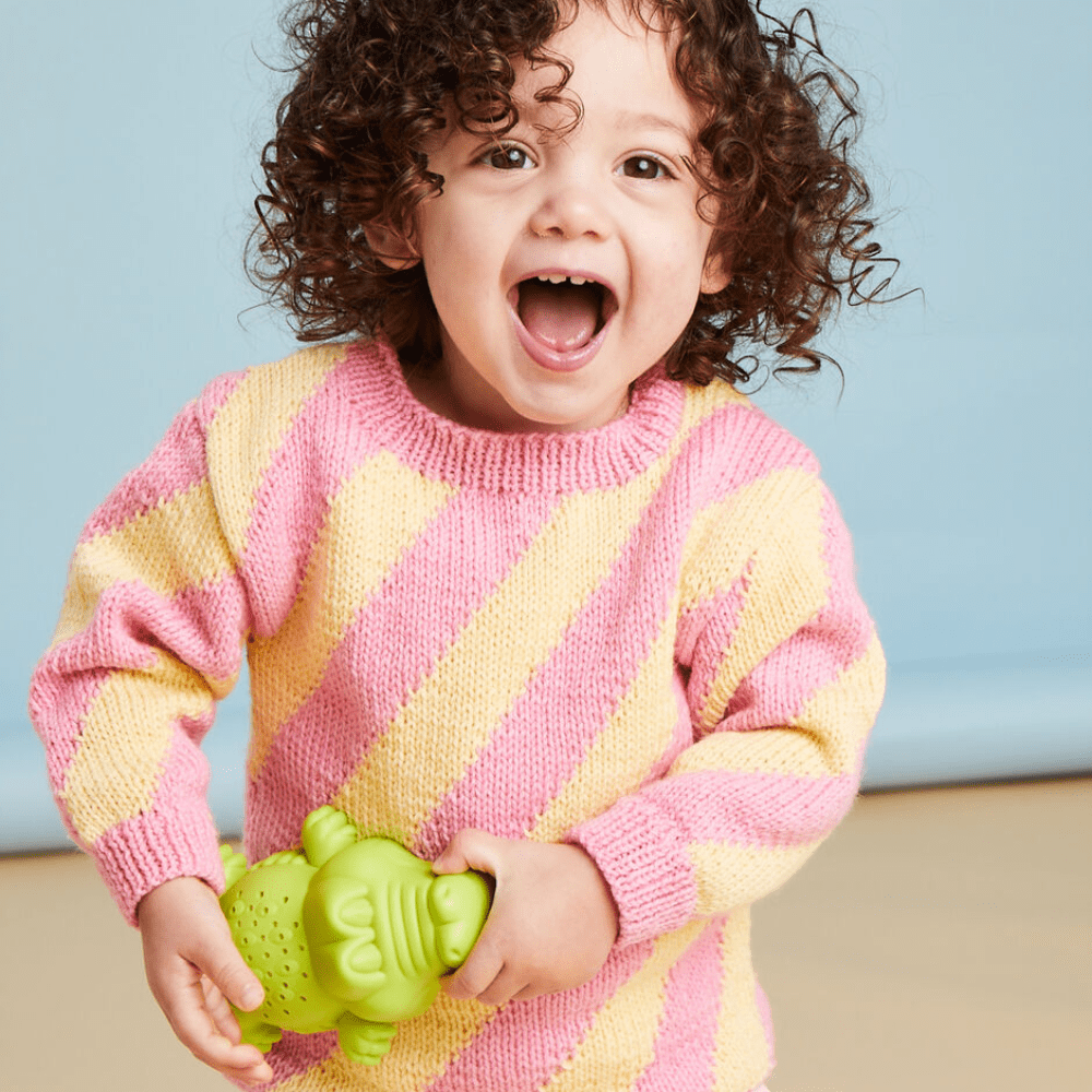 Sirdar Beach Hut Stripe Sweater Knitting Pattern in Snuggly DK 5525