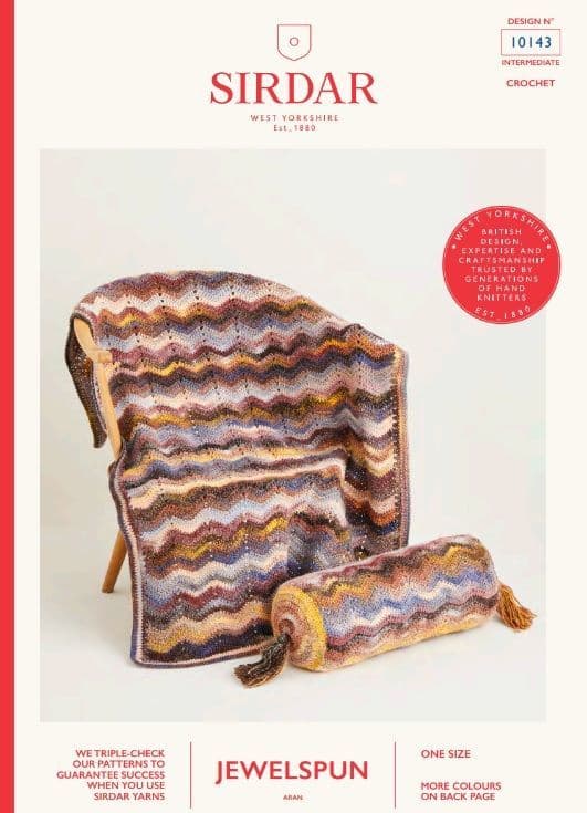 Sirdar Blanket Crochet Pattern in Jewelspun Aran - 10143 PDF DOWNLOAD