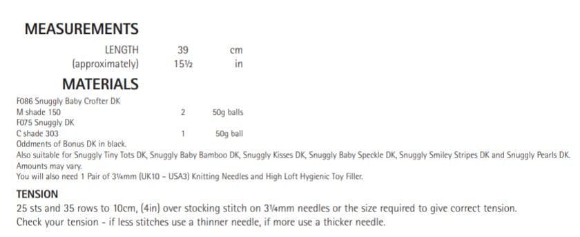 Sirdar Bunny Toy Knitting Pattern in Baby Crofter DK - 1456 PDF DOWNLOAD