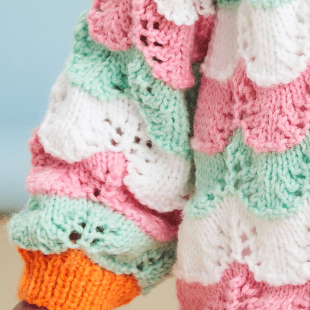 Sirdar Catching Waves Cardigan Knitting Pattern in Snuggly DK 5502