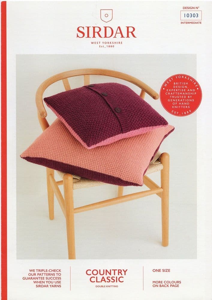 Sirdar Cushions Knitting Pattern in Country Classic DK 10303