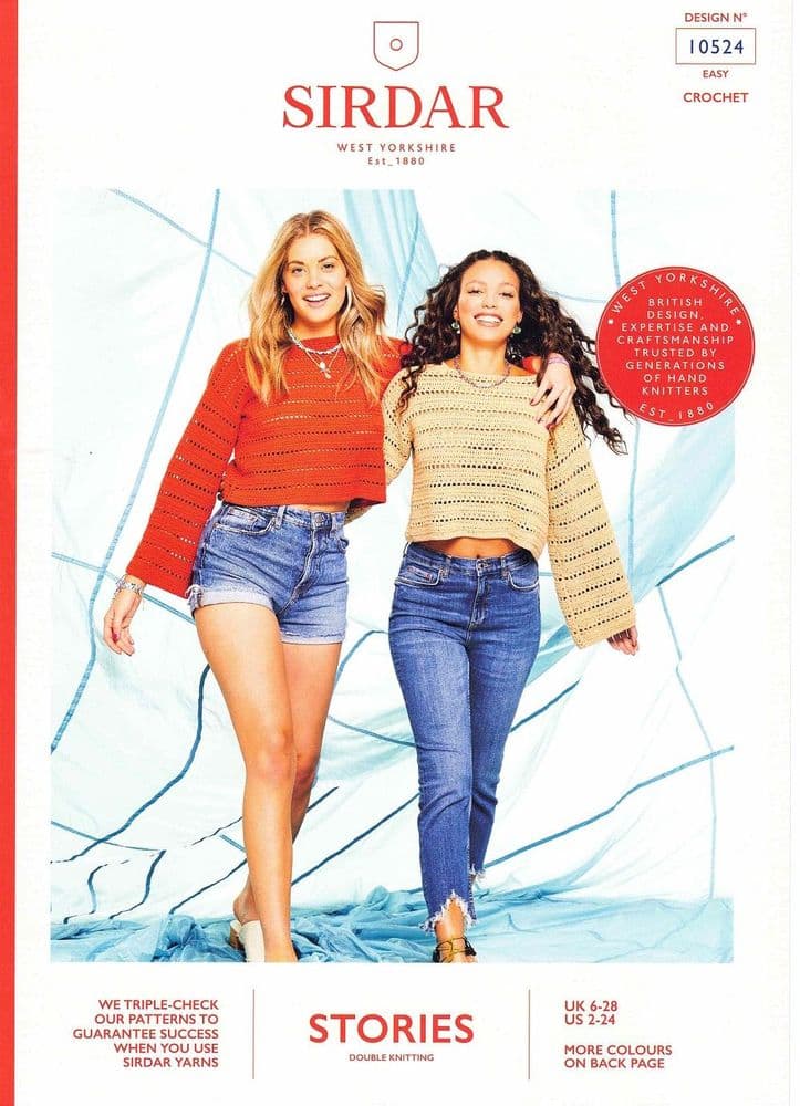 Sirdar Encore Sweater Crochet Pattern in Stories DK - 10524 PDF DOWNLOAD