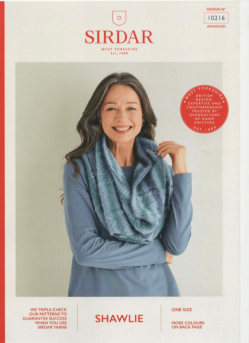 Sirdar Knitting Pattern in Shawlie 10216