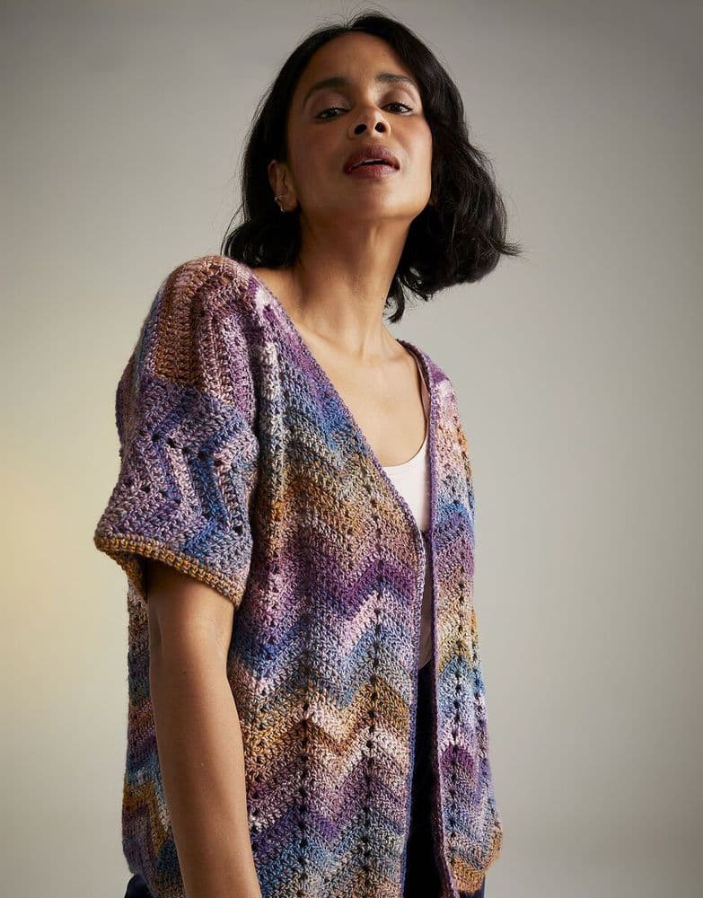 Sirdar Ladies Cardigan Crochet Pattern in Jewelspun Aran - 10725 PDF ...