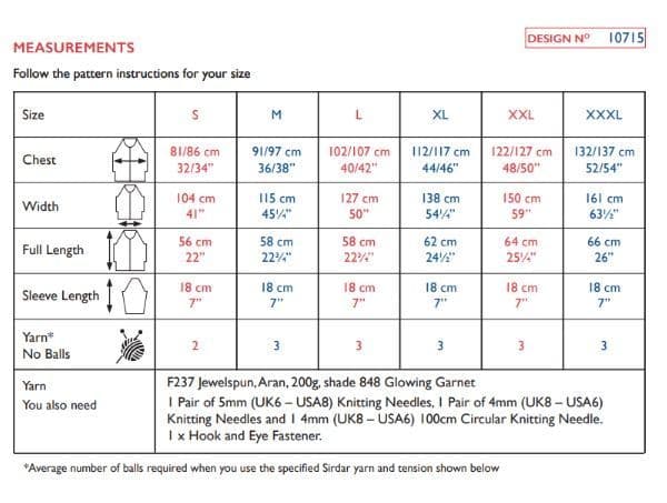 Sirdar Ladies Cardigan Knitting Pattern in Jewelspun Aran - 10715 PDF ...