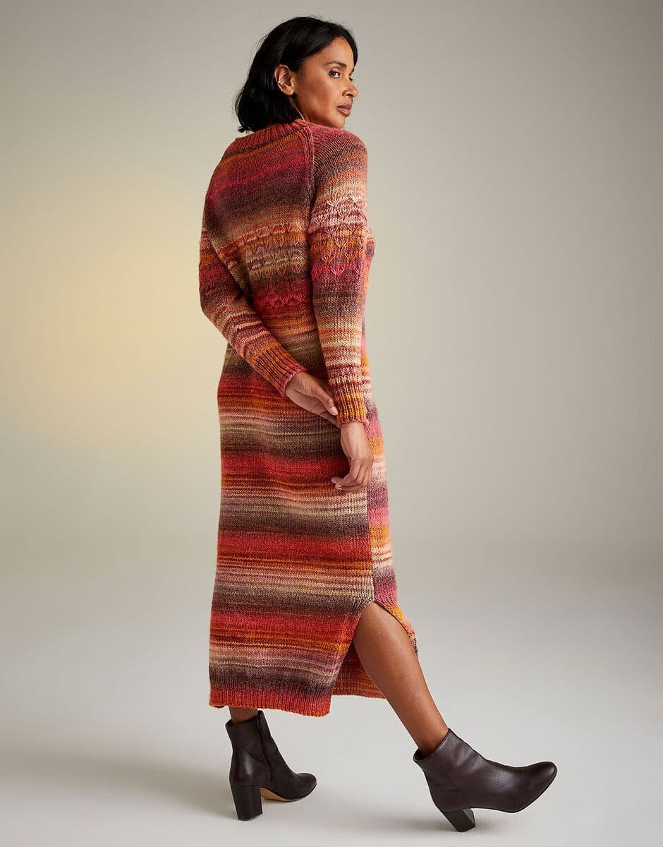 Sirdar Ladies Dress Knitting Pattern in Jewelspun Aran - 10712