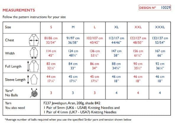 Sirdar Ladies Jacket Knitting Pattern in Jewelspun Aran - 10029 PDF DOWNLOAD