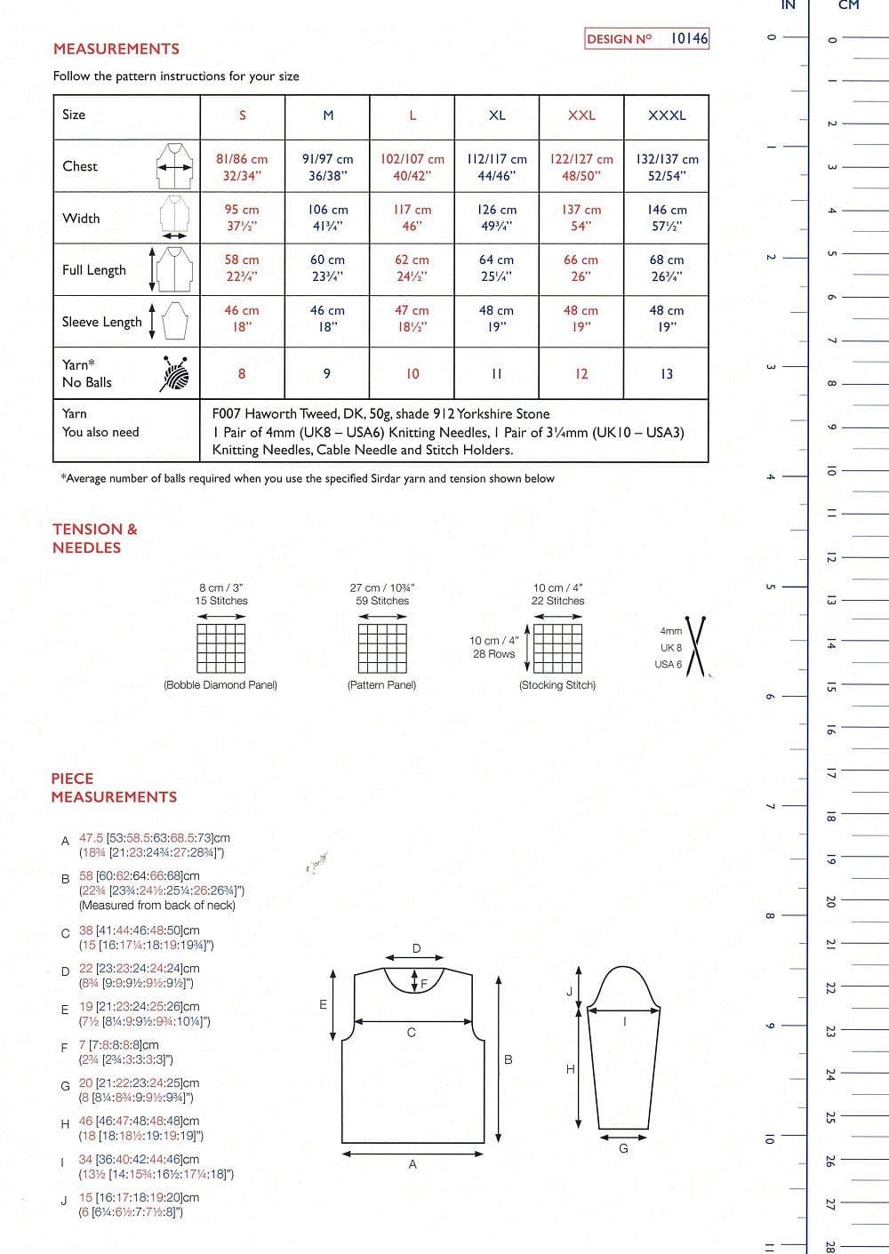 Sirdar Ladies Jumper Knitting Pattern in Haworth Tweed DK 10146