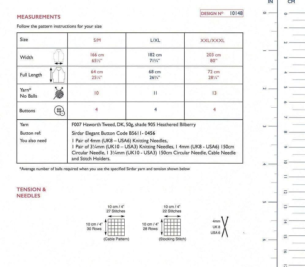 Sirdar Ladies Poncho Knitting Pattern in Haworth Tweed DK 10148
