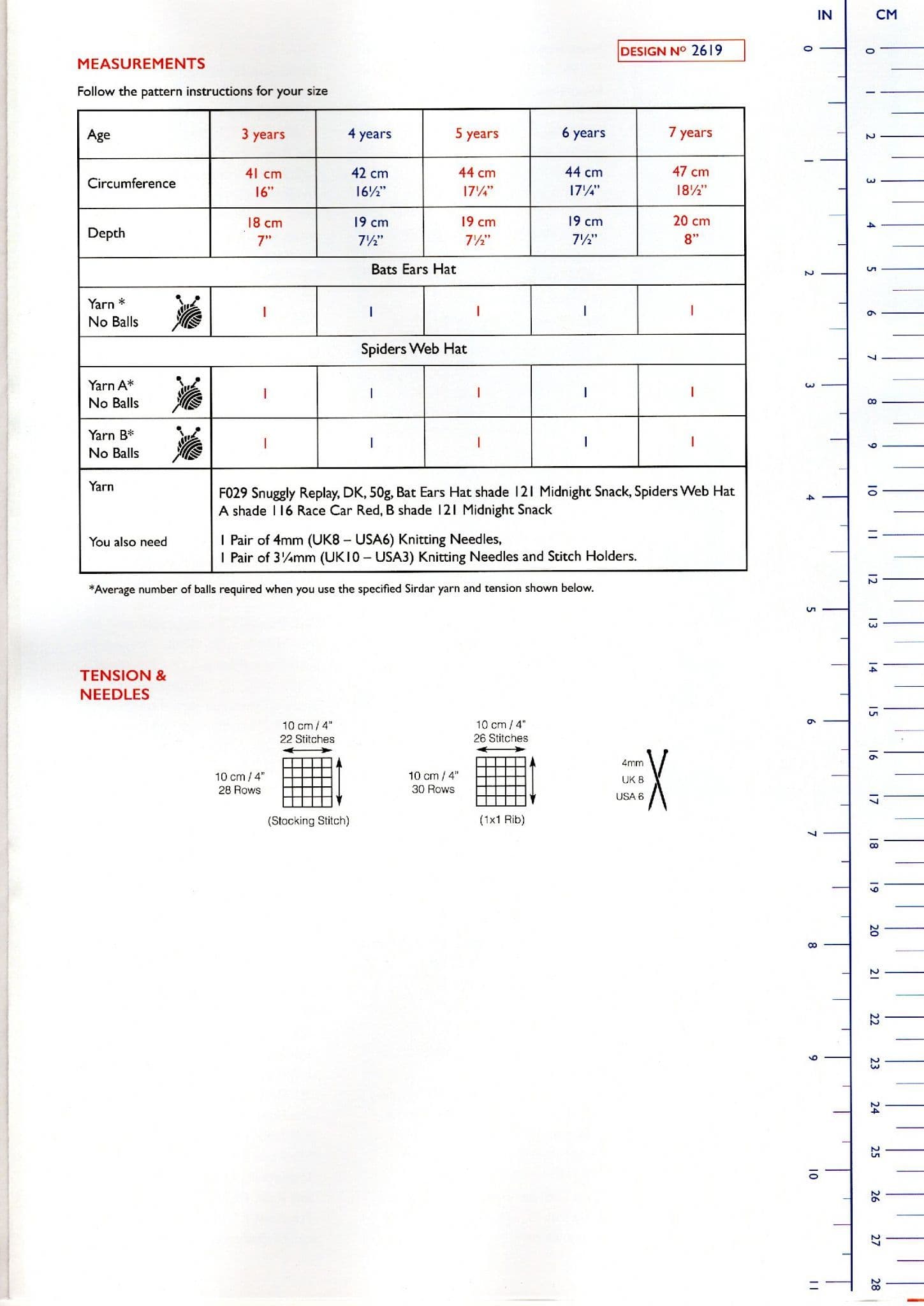 Sirdar Super Hero Hats Knitting Pattern in Snuggly Replay DK 2619