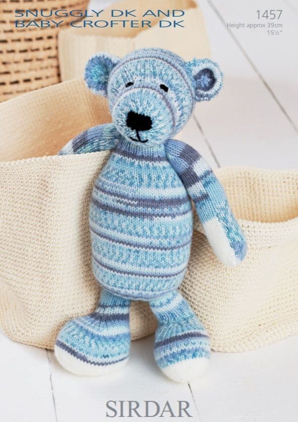 Sirdar Teddy Bear Toy Knitting Pattern in Baby Crofter DK - 1457 PDF ...