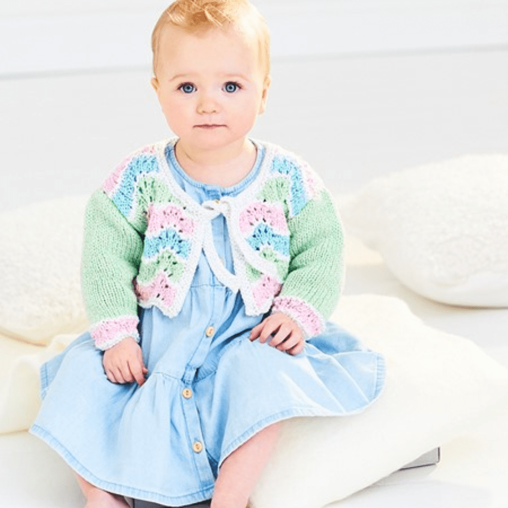 Stylecraft Cardigans & Blanket Knitting Pattern in Baby Sparkle 9995