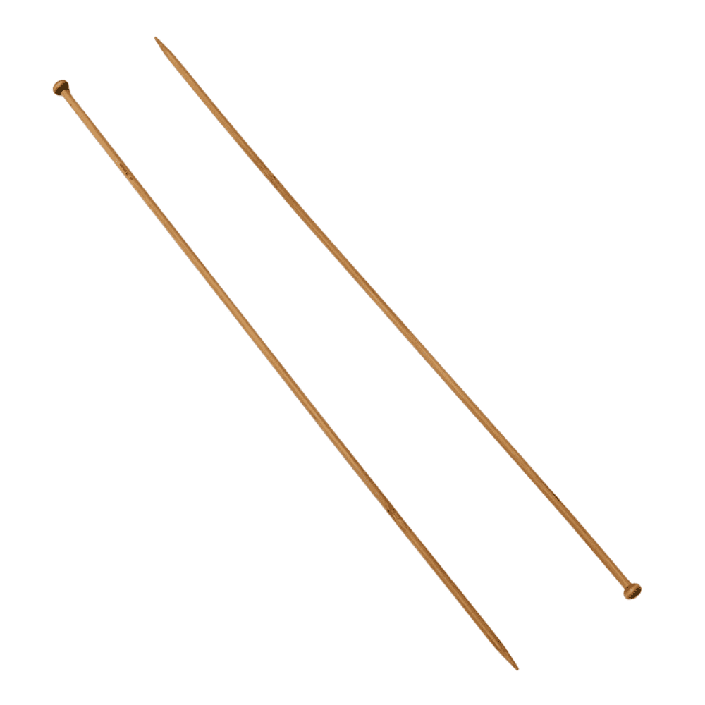 The Wool Factory Bamboo Single Pointed Needles 40cm 3 25-9mm