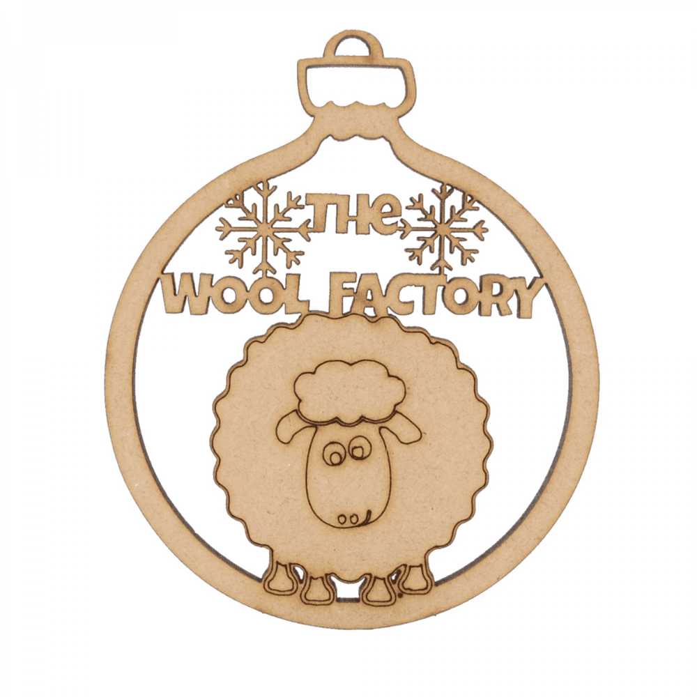 The Wool Factory MDF Christmas Bauble