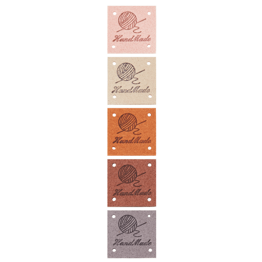 The Wool Factory Square Hand Made Label Tag Pack of 5