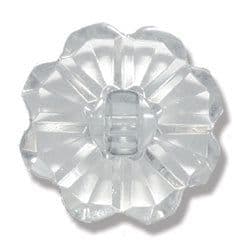 Transparent Flower Shank Button - 19mm LD40 1