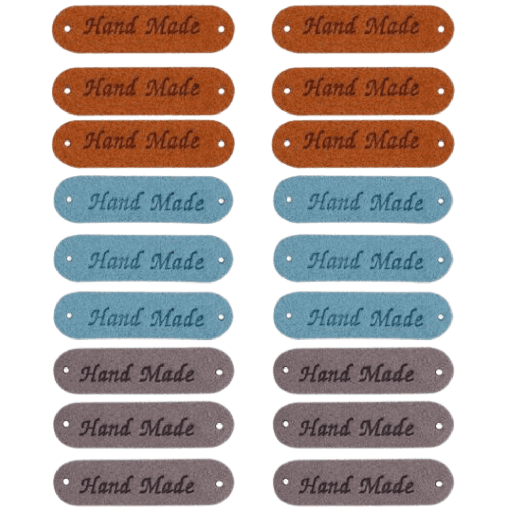 TWF "Hand Made" Label Tag Pack of 3 Colours