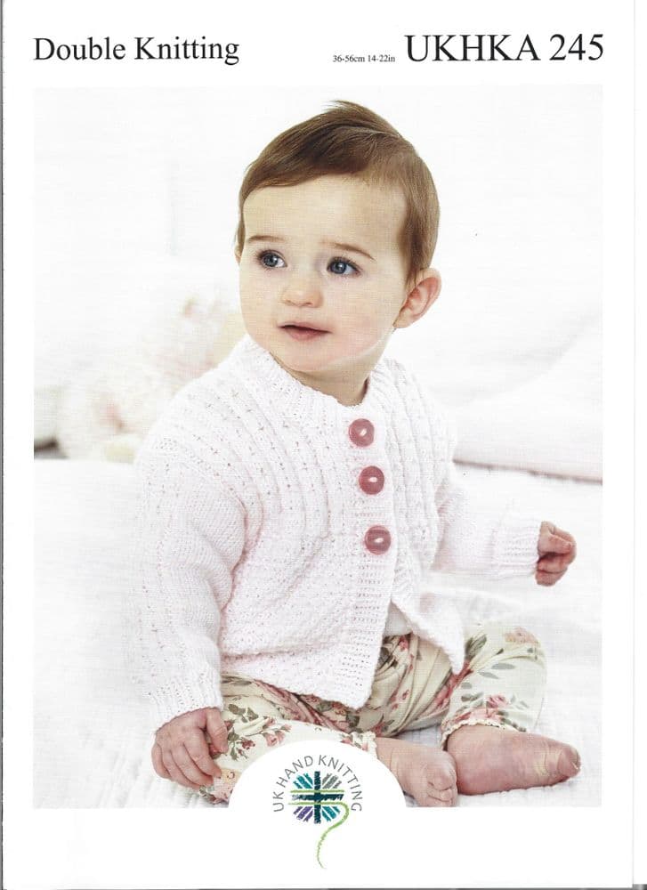 UKHKA Baby DK Cardigan Jacket and Blanket UKHKA245