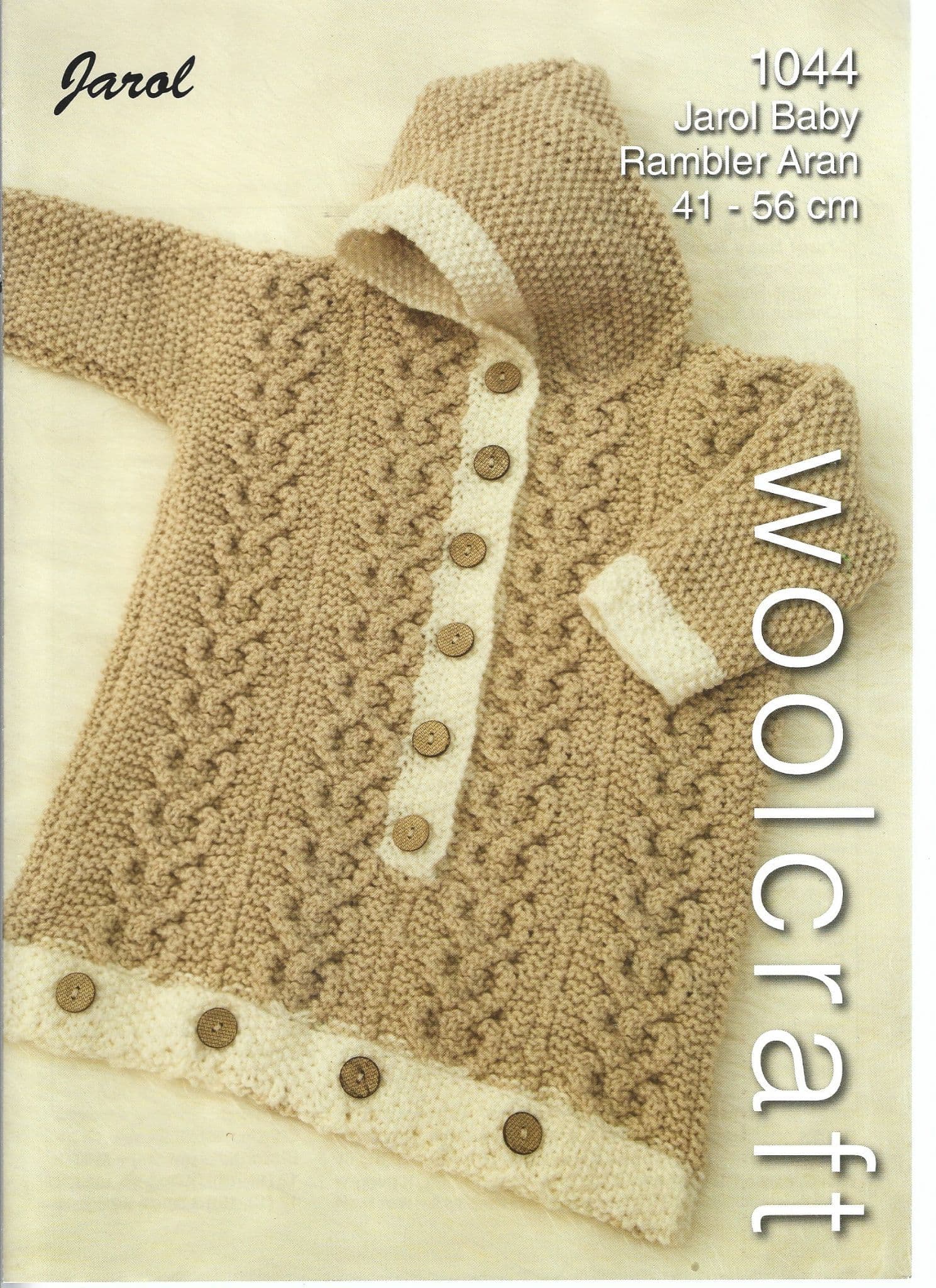 Woolcraft Babies Jacket Knitting Pattern in Aran 1044