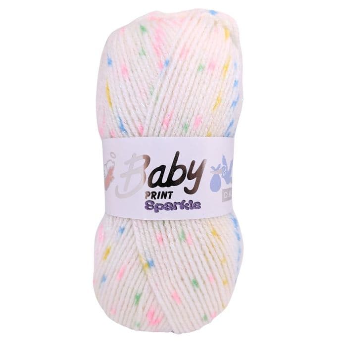 Woolcraft Baby Print Sparkle DK - 100g - All Shades