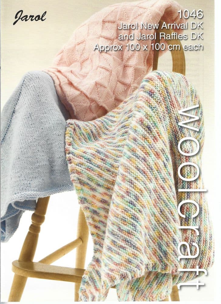 Woolcraft Blankets Knitting Pattern in DK 1046