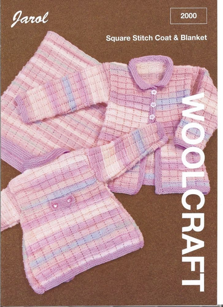 Woolcraft Child Square Stitch Coat and Blanket Knitting Pattern in ...