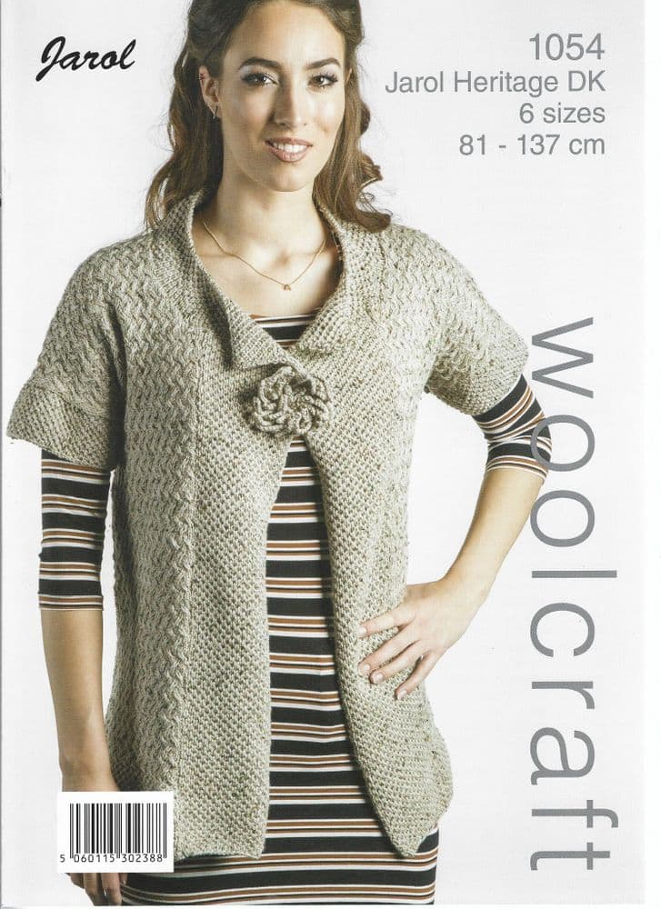 Woolcraft Ladies Jacket Knitting Pattern in Jarol Heritage DK 1054