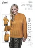 Woolcraft Ladies Twinset Knitting Pattern in 4ply 1026