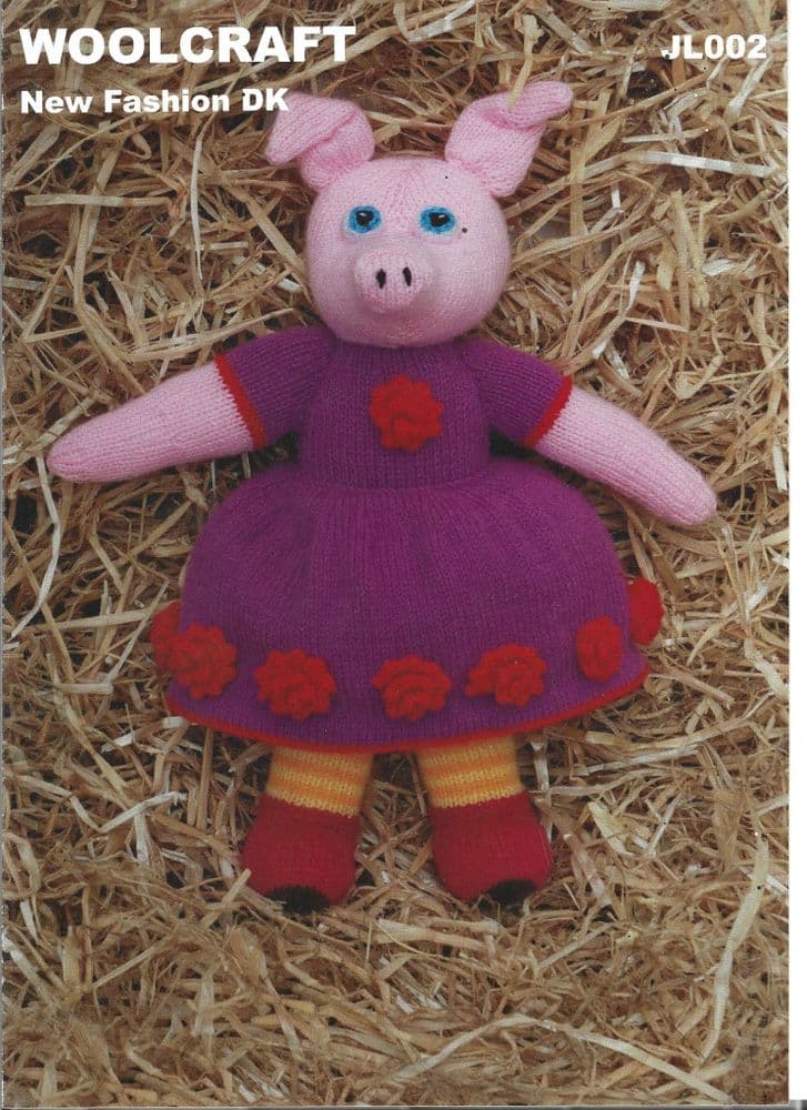 Woolcraft Penny the Pig Knitting Pattern in Woolcraft New Fashion DK JL002